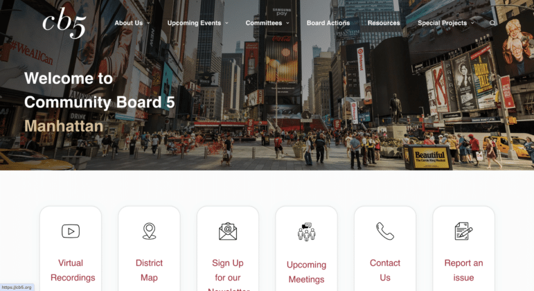 Community Board 5 Redesign Refreshes & Modernizes Site for Better ...